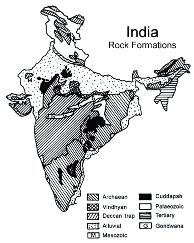 India’s Rock Formation: Archean, Dharwar, Cudappah, Vindhyan, Gondwana ...