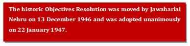 Objectives Resolution and Drafting of Indian Constitution – GKToday