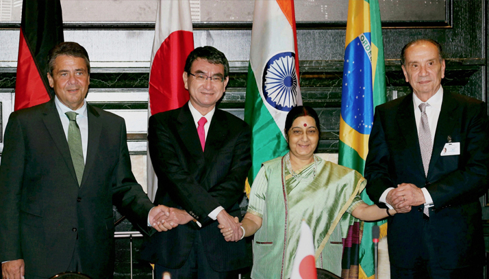 G4 Ministers from India, Brazil, Germany, Japan review UNSC reform ...