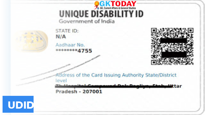 UDID card for Co-WIN registration - GKToday